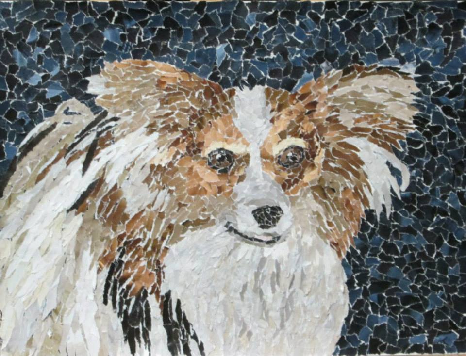 Grendel: Custom Papillon Dog Pet Portrait - Tamara Jaeger Fine Art